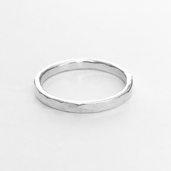 Handmade | Jewelry | Sterling Silver Hammered Band Ring Handmade | Poshmark